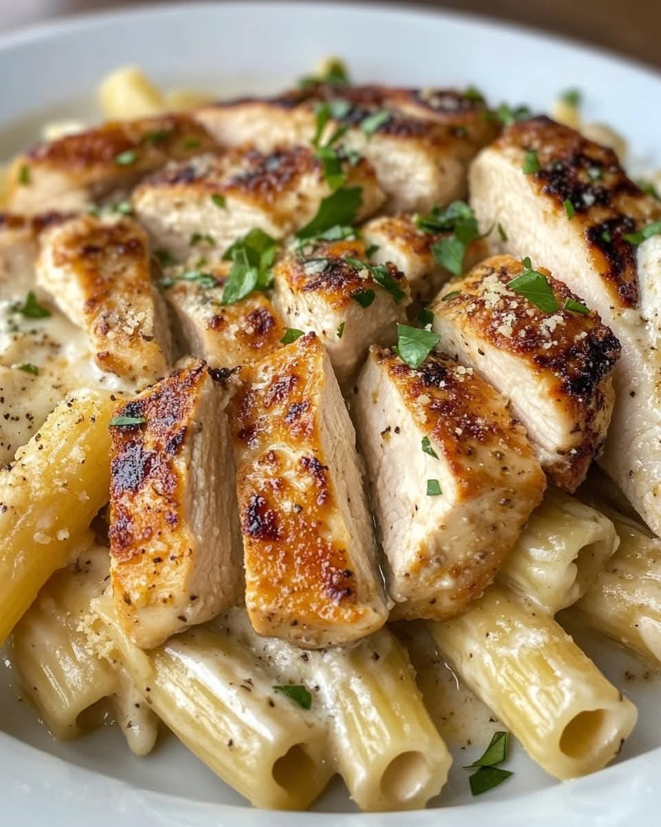 Pollo al Ajo y Parmesano con Pasta Rigatoni Cremosa | Perfil Veracruz